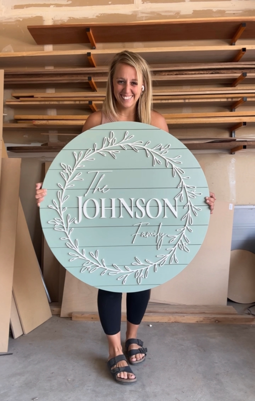 35” family name sign | SweetPineDesigns