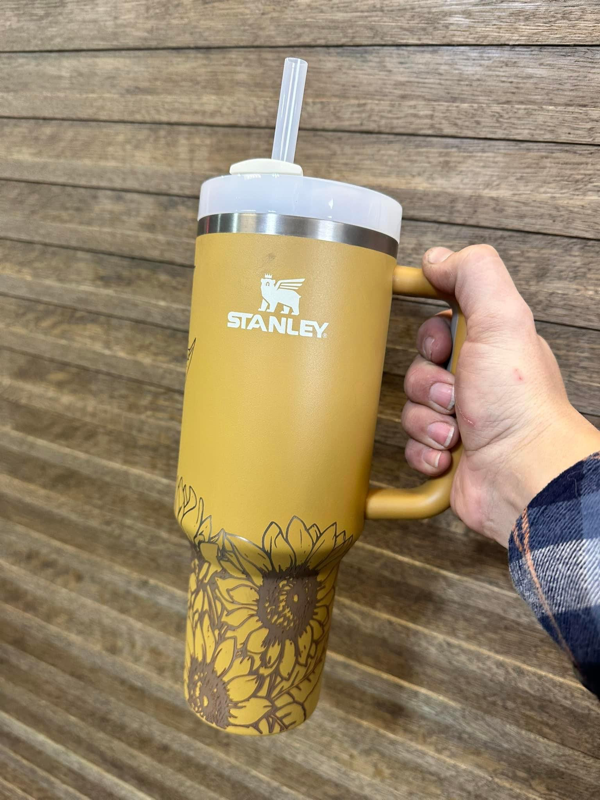 Yellow Sunflower 40oz Stanley (Pre Order)